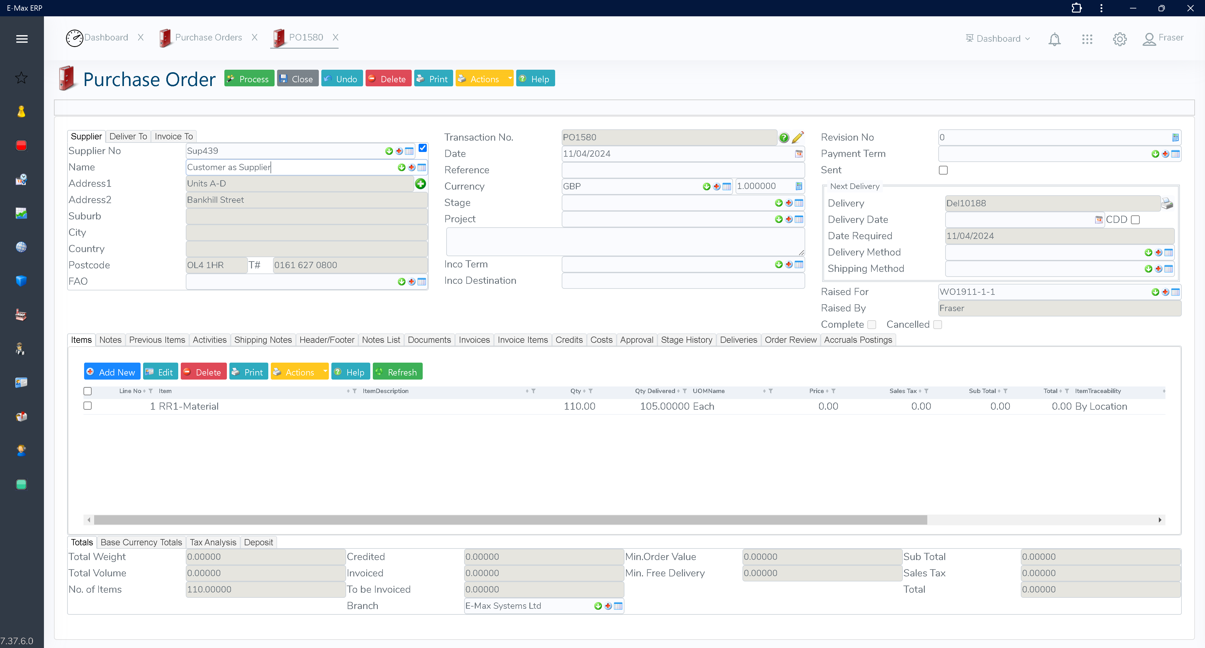 Improve your Purchasing Process • E-Max ERP software for manufacturers