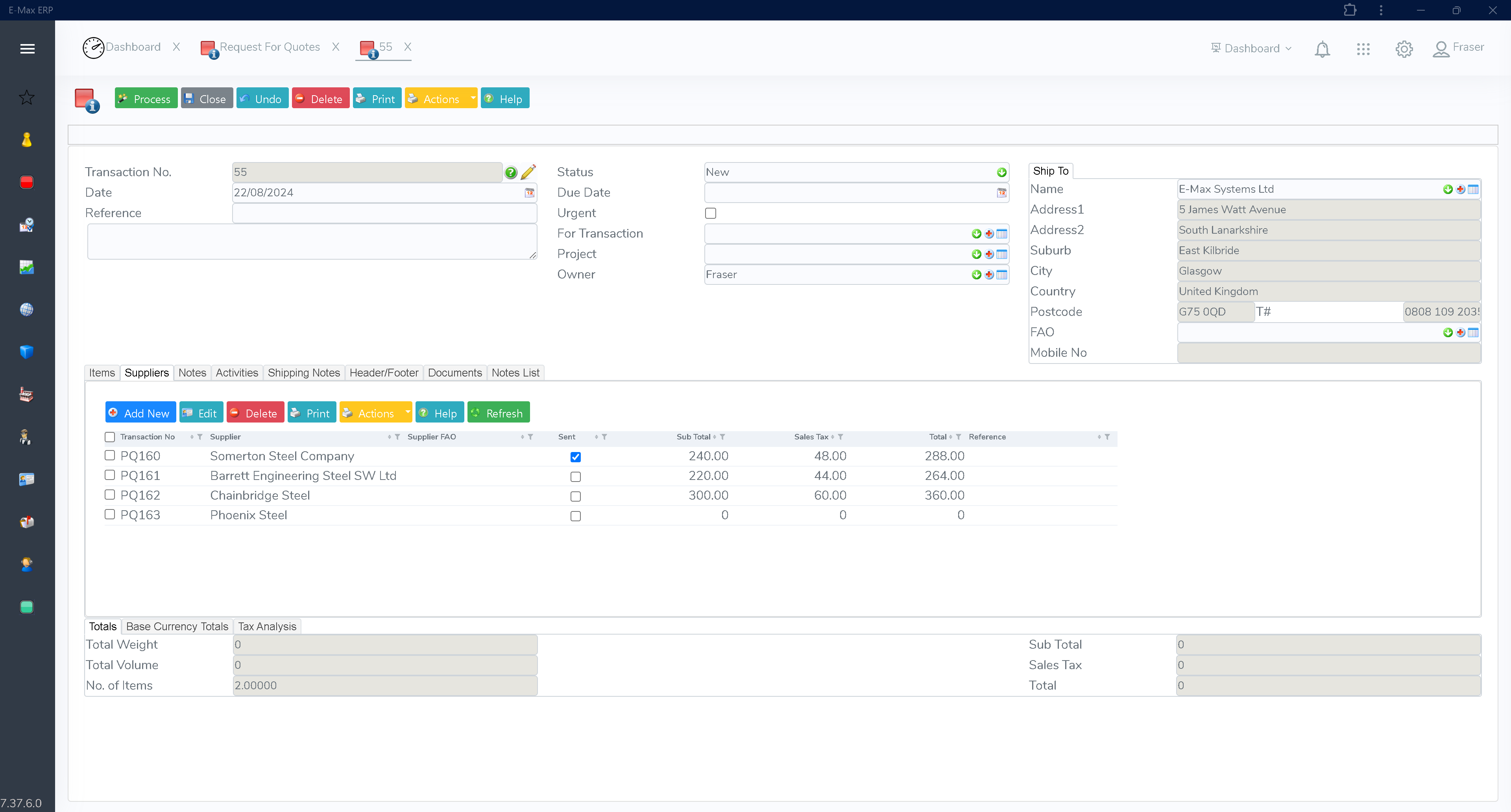 Improve your Purchasing Process • E-Max ERP software for manufacturers